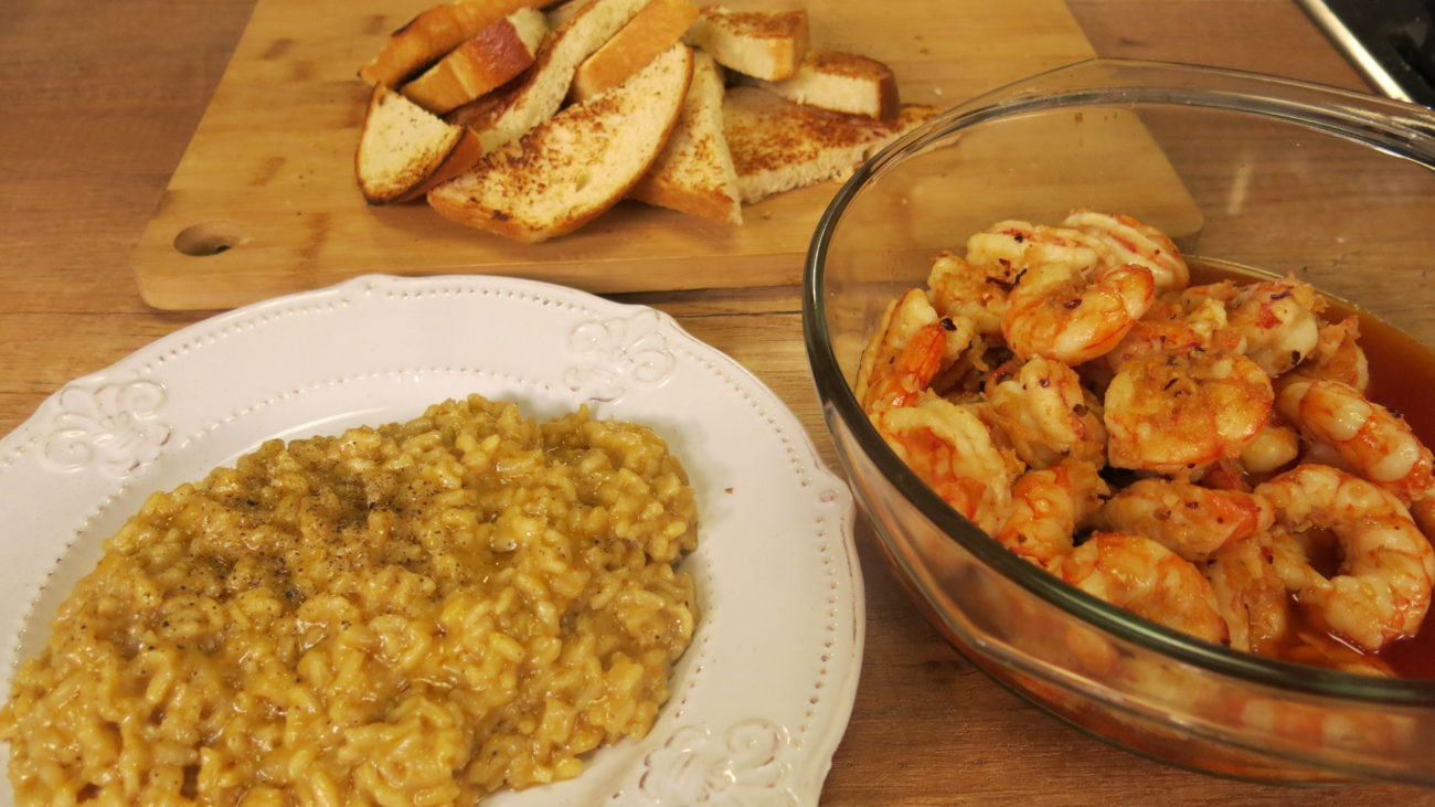Rižoto sa gamborima i bundevom i portugalski gambori u ulju i belom ...